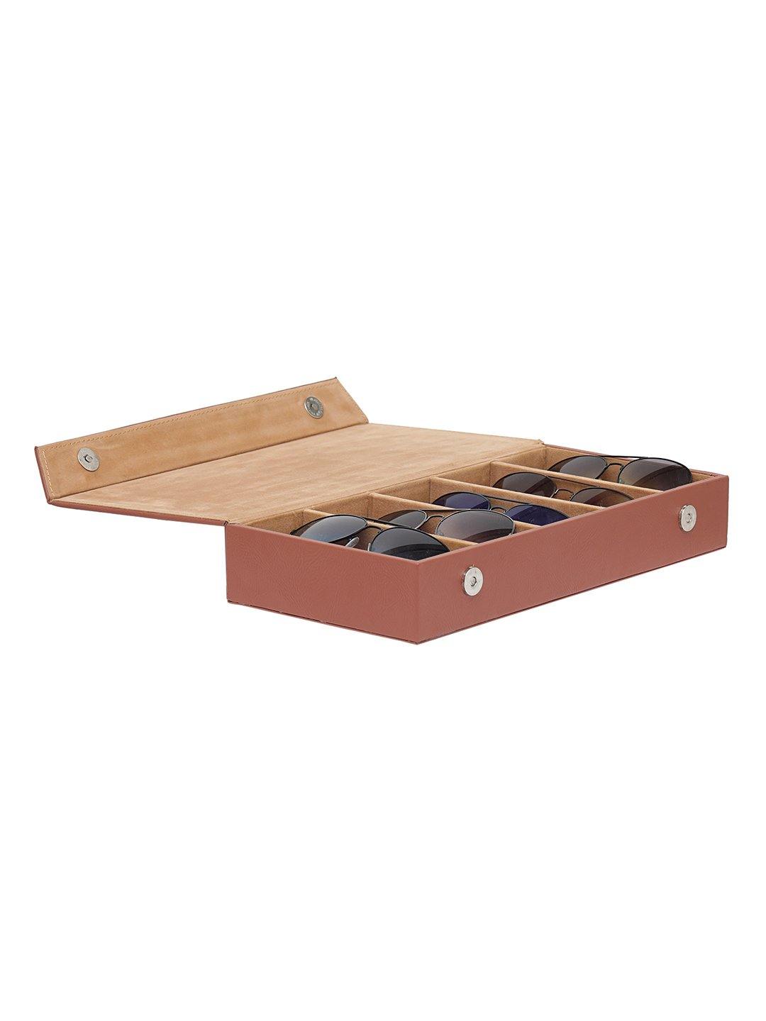 Leather World PU Leather Sunglasses Goggle Box Case ...